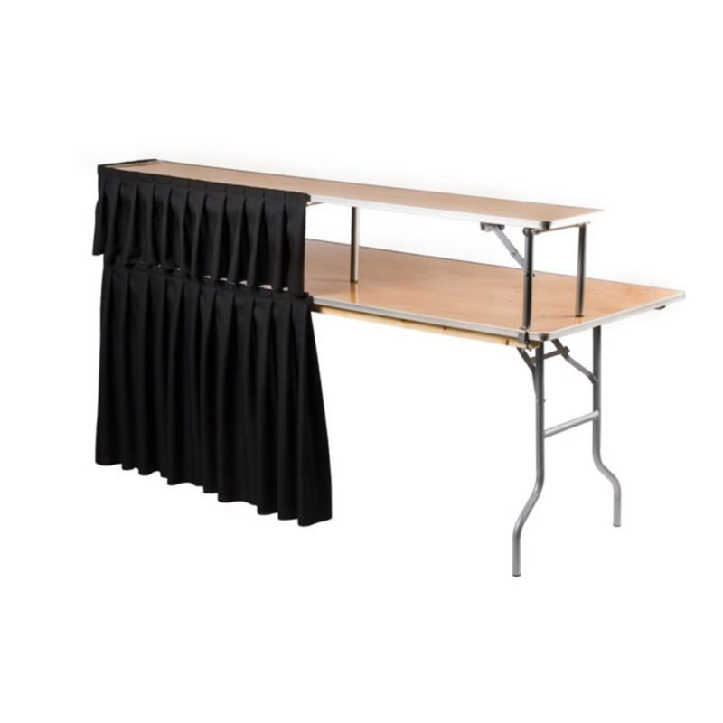 Table Top Bar with White Skirt 8 ft. Rental | Parlani Party Rentals